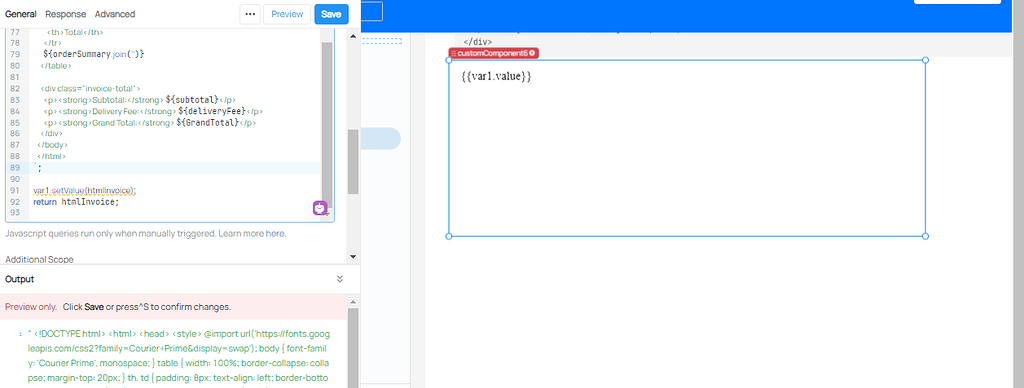How To Pass Data From Variable To Custom Component Iframe Code 💬 App Building Retool Forum