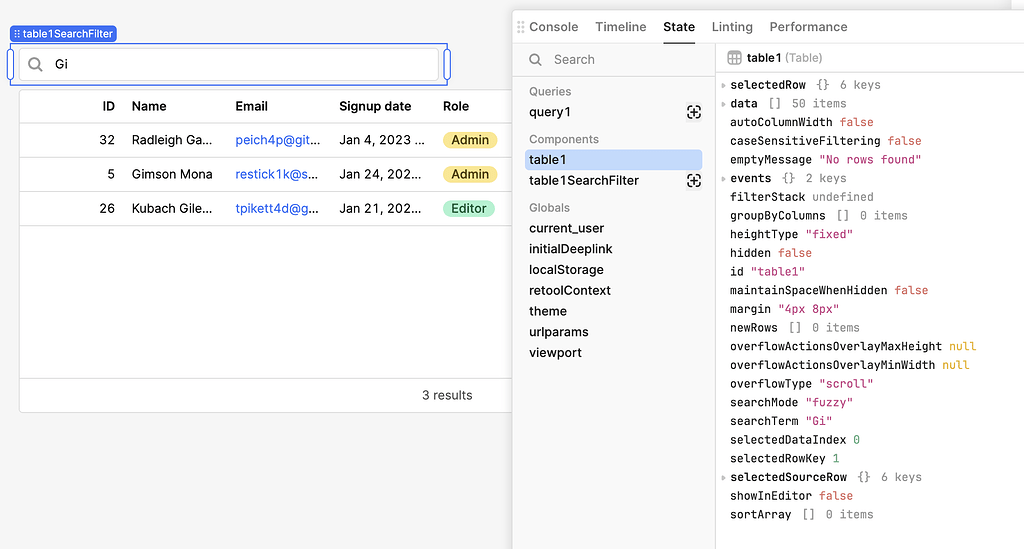 Get the filtered (visible) results from a table - 💬 App Building - Retool Forum