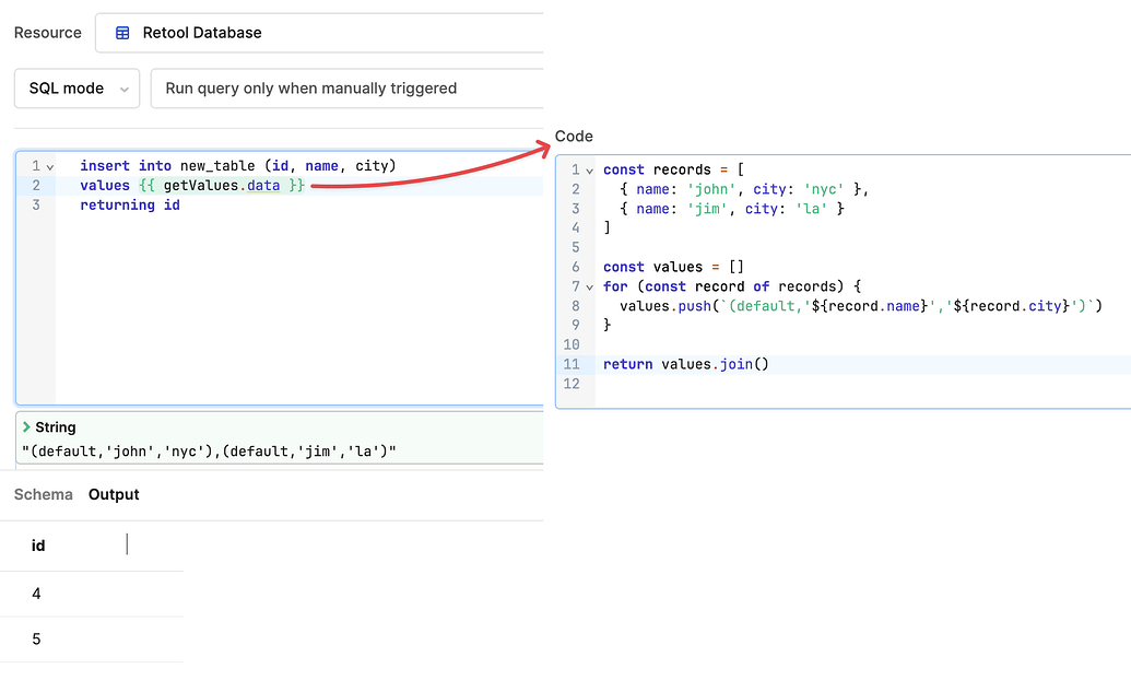 Bulk Insert Sql Mode Is It Possible 💬 Queries And Resources Retool Forum
