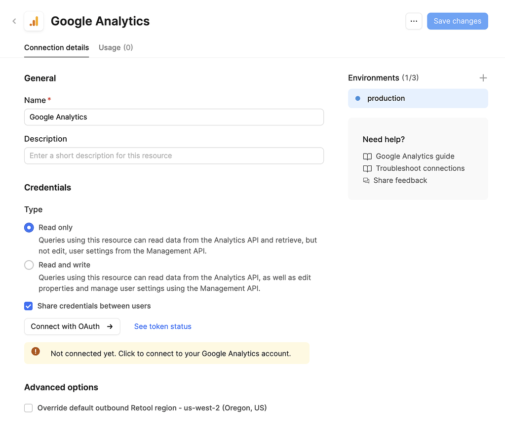 Google Analytics Resource Connector - 💬 Queries and Resources - Retool Forum