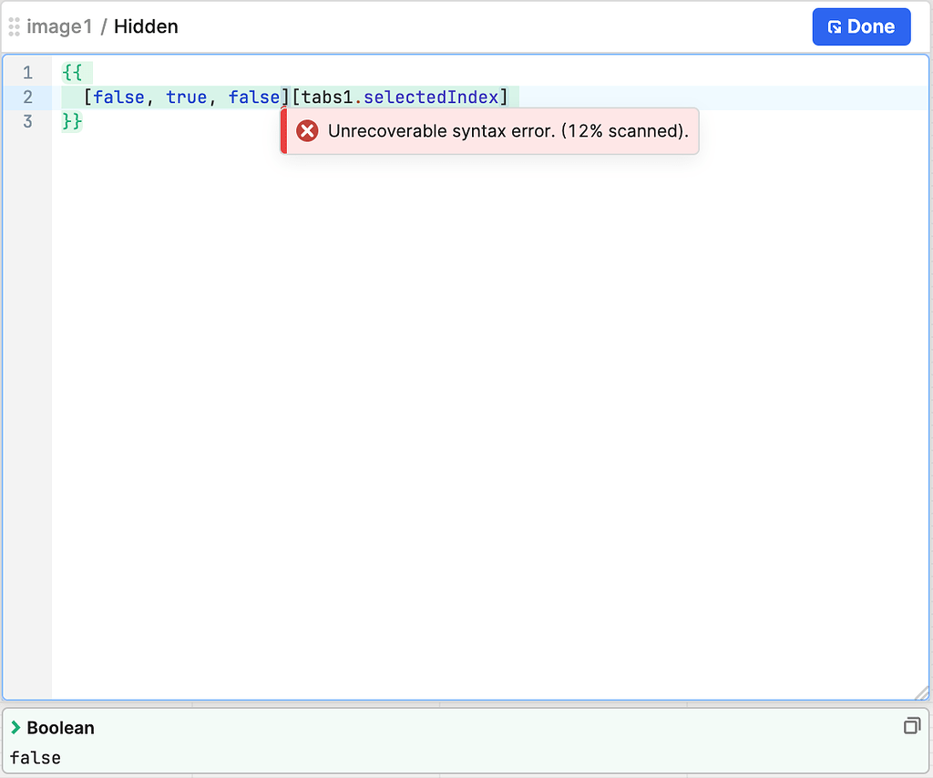'Unrecoverable Syntax Error' Issue with Dynamic Visibilty Via Tabs Component - 💬 App Building ...