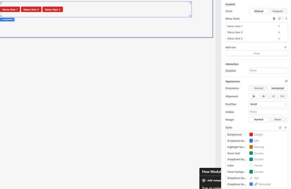 Update Navigation component background color - 💬 App Building - Retool Forum