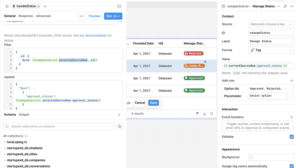 updateOne after changing tag reverting to old value with new table - 💬 ...