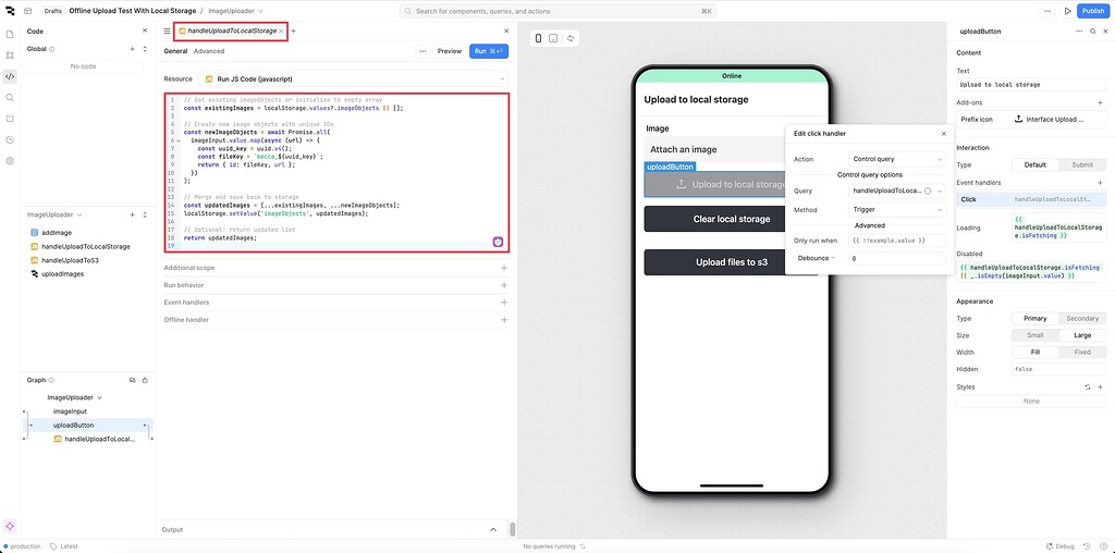 Offline Image Uploads with Local Storage and JavaScript - 🧑‍💻 Retool ...