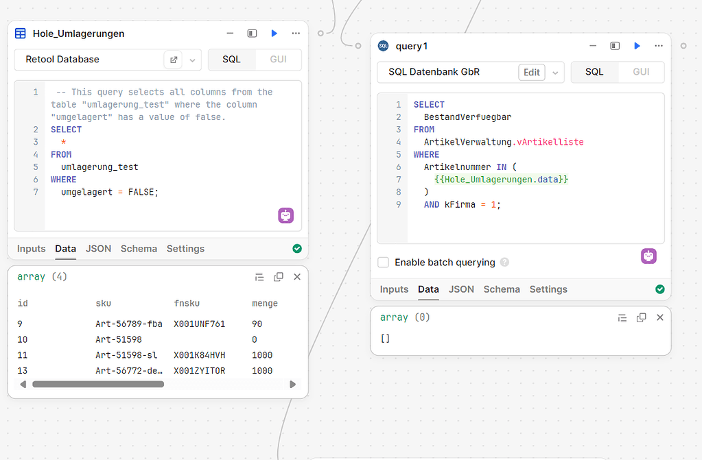 Use Output Data From One Query In Another Query Queries And Resources Retool Forum