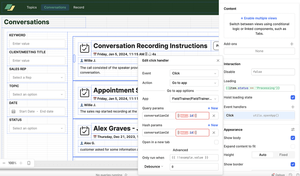 Bug Report Cant Pass Query Parameter In Listview When Clicking Component 💬 App Building