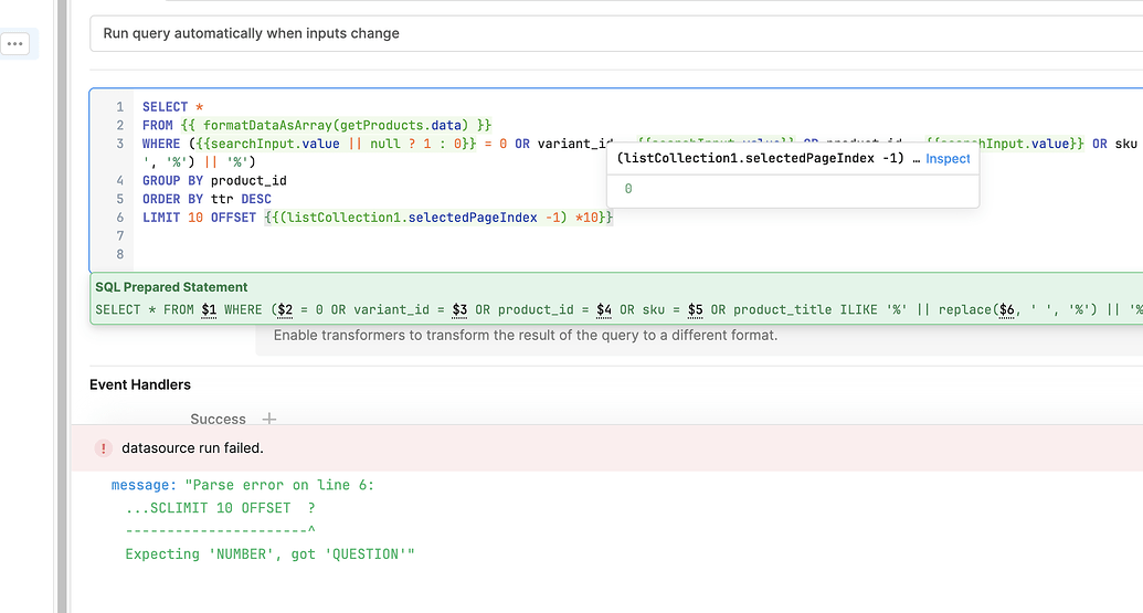 Pagination Offset In Query Json With Sql 💬 App Building Retool Forum