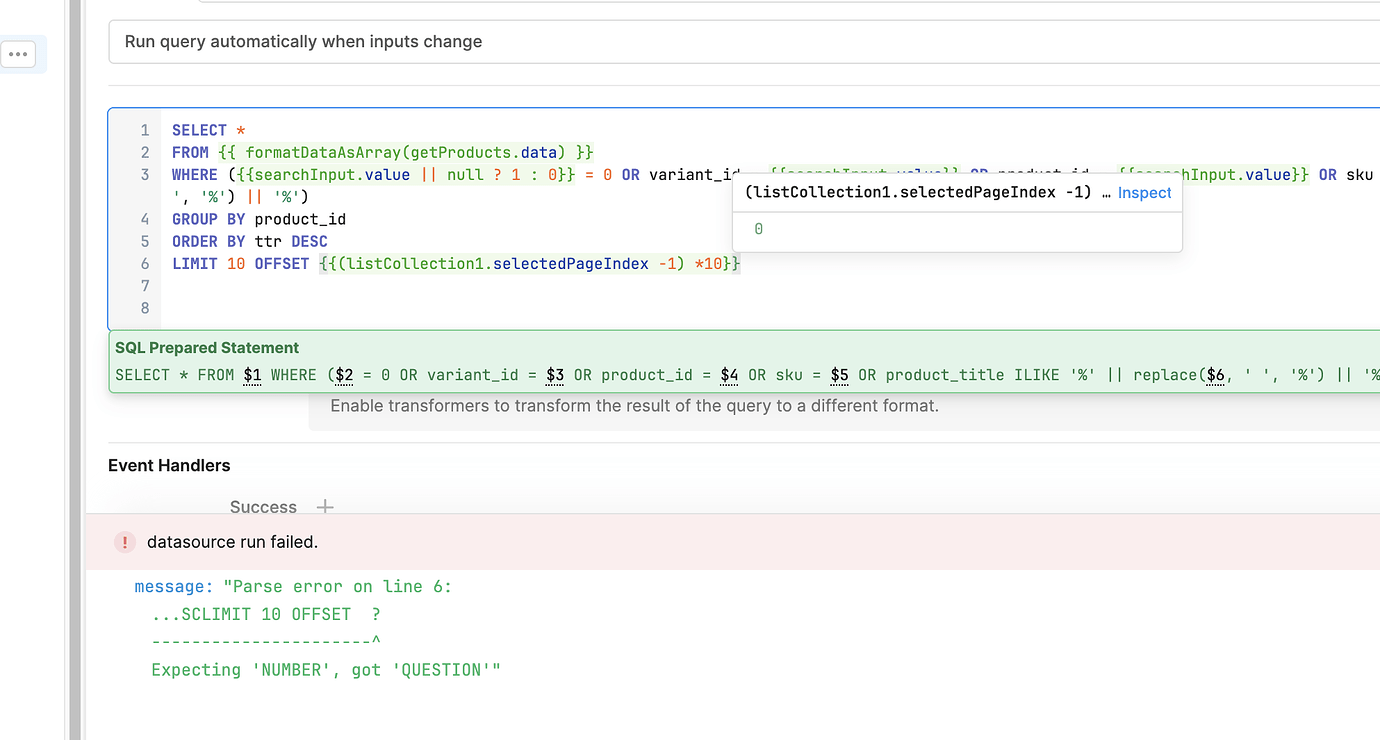 Pagination Offset In Query Json With Sql 💬 App Building Retool Forum