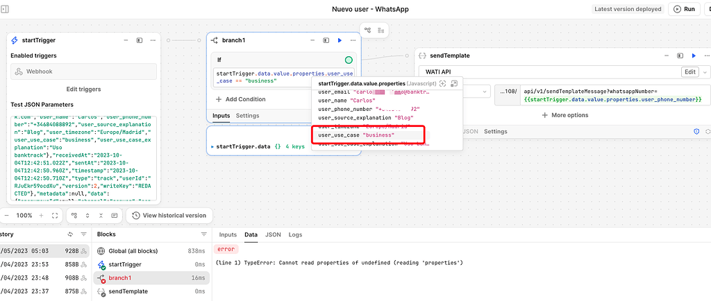 Error: Cannot read properties of undefined - Branch - 💬 Workflows - Retool Forum