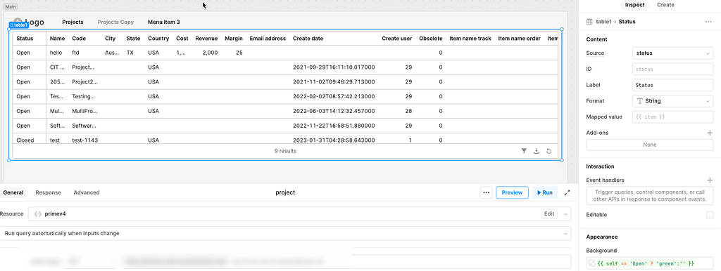 New Table - Column Dynamic Appearance - 💬 App Building - Retool Forum