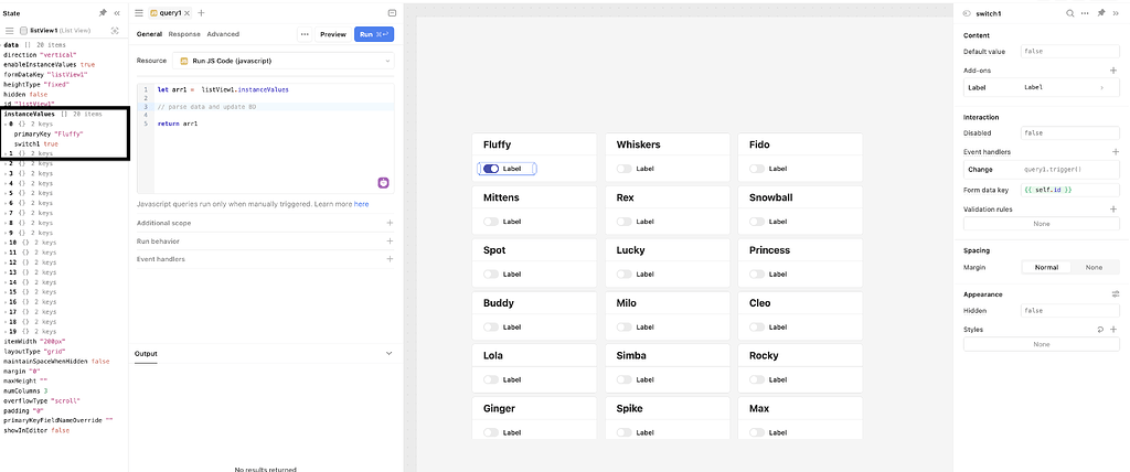 Issue accessing `instanceValues` via event handler defined on list view - 💬 App Building ...