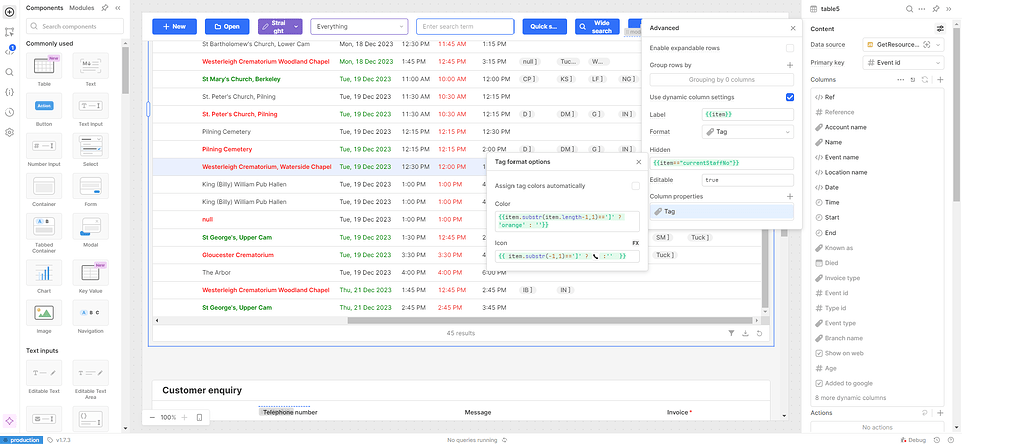 New Table Dynamic Columns Colours Of Tags App Building Retool Forum 