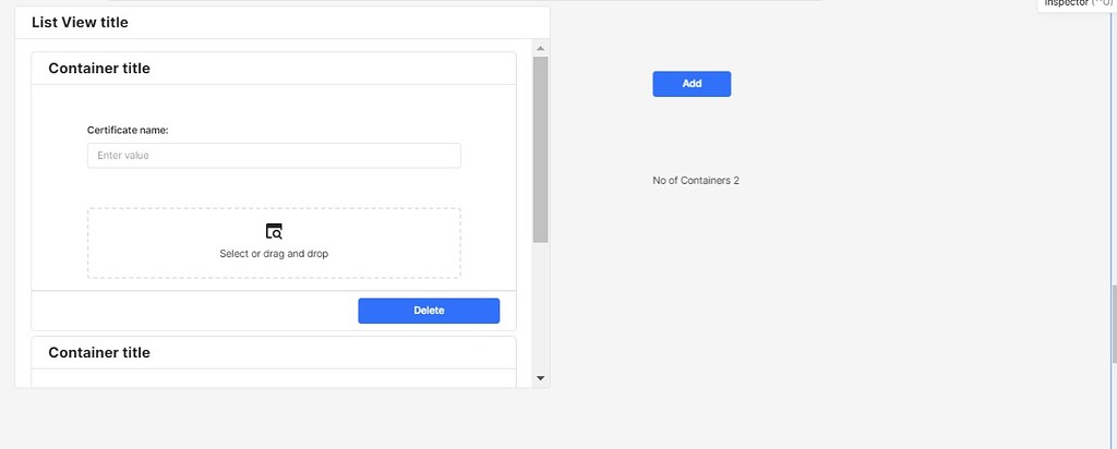 Add New Components Dynamically Into The List View By External Add Button And Delete Specific