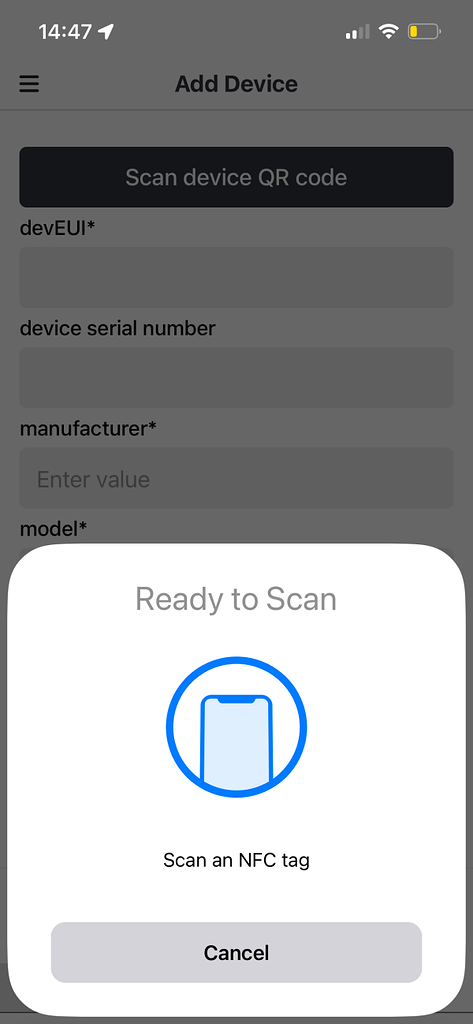 NFC IOS not reading tag - 💬 Mobile - Retool Forum