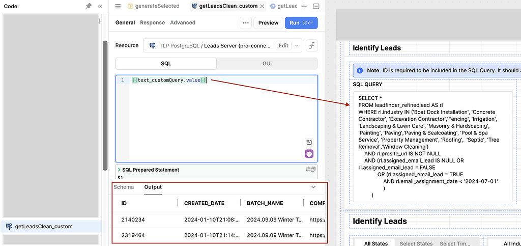 How to use a text field to set the query for BigQuery - 💬 App Building - Retool Forum