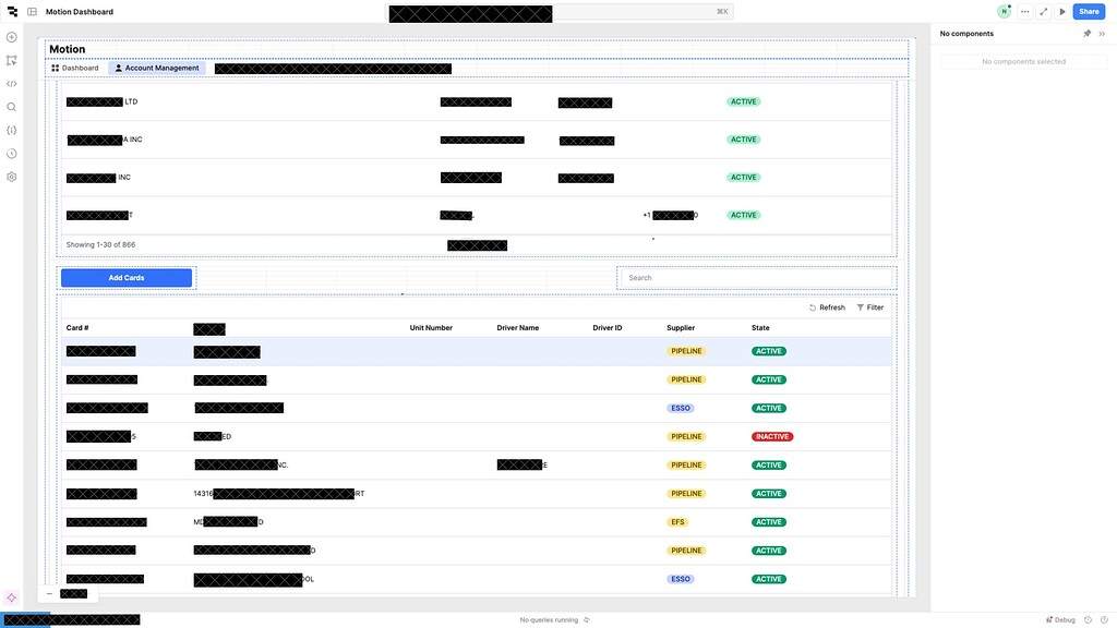 Table Displayed on All Container Tabs - 💬 App Building - Retool Forum