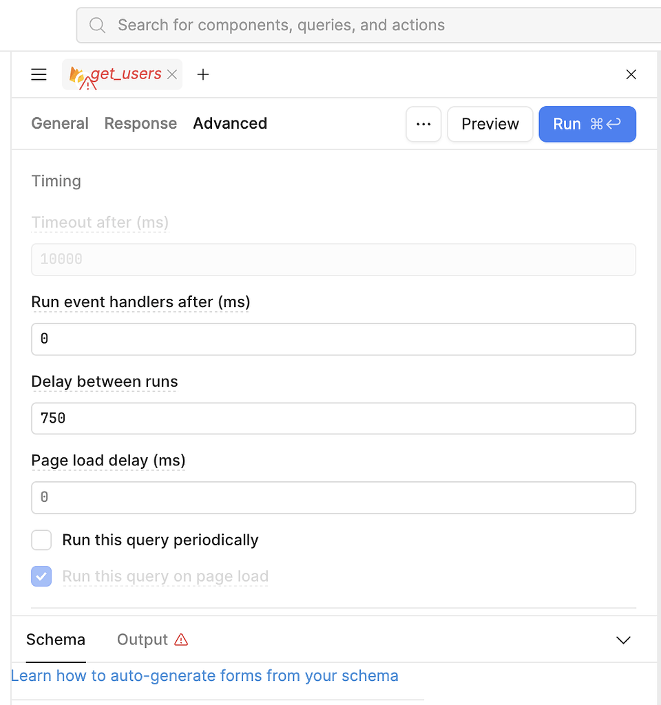 Increasing timeout for firebase query disabled - 💬 Queries and Resources - Retool Forum