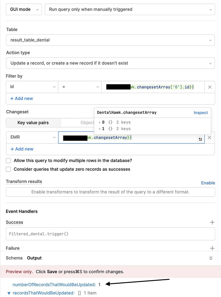 changesetArrays only saves the first row and not all the array - 💬 App Building - Retool Forum