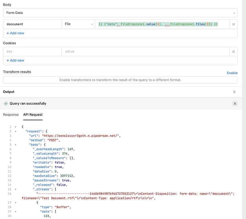 Using File Dropzone And Then Upload File Via Rest Api App Building Retool Forum