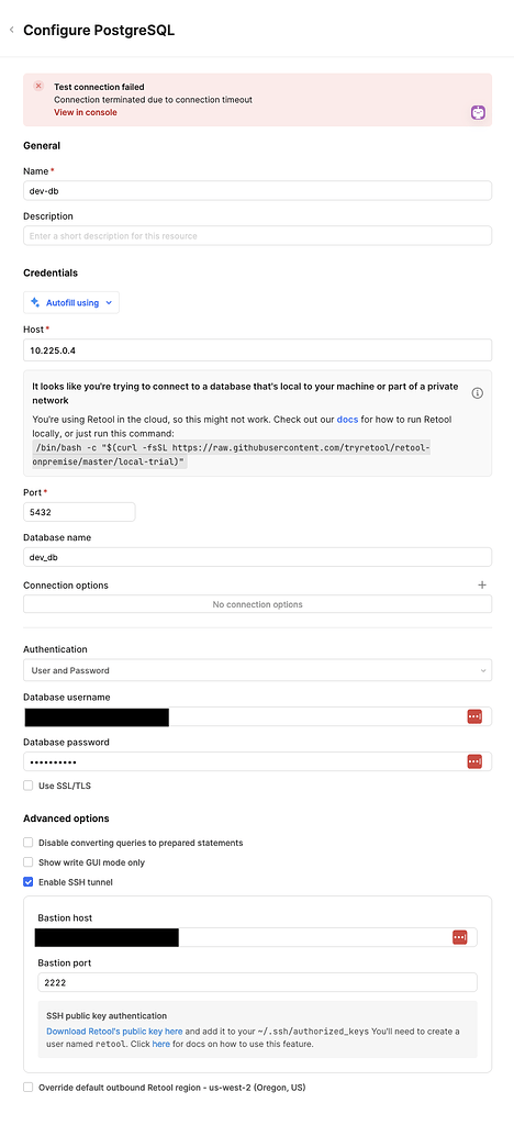 Private Postgres Connection Through Bastion 💬 Queries And Resources Retool Forum