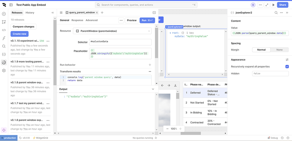 Embedding public apps and issue passing data from the parent window - 💬 App Building - Retool Forum