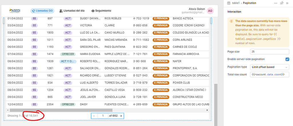 Pagination issue (client side) table - 💬 App Building - Retool Forum