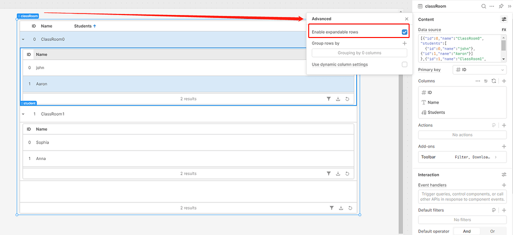 .i, ri, currentRow, currentSourceRow not resolved right in expandable row - 💬 App Building ...