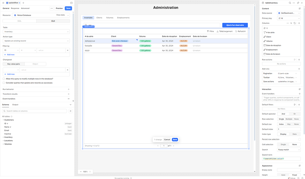 How to edit and save rows from table - App Building - Retool Forum