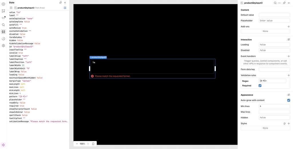 Textarea Component Validation Not Working Correctly With Regex App Building Retool Forum
