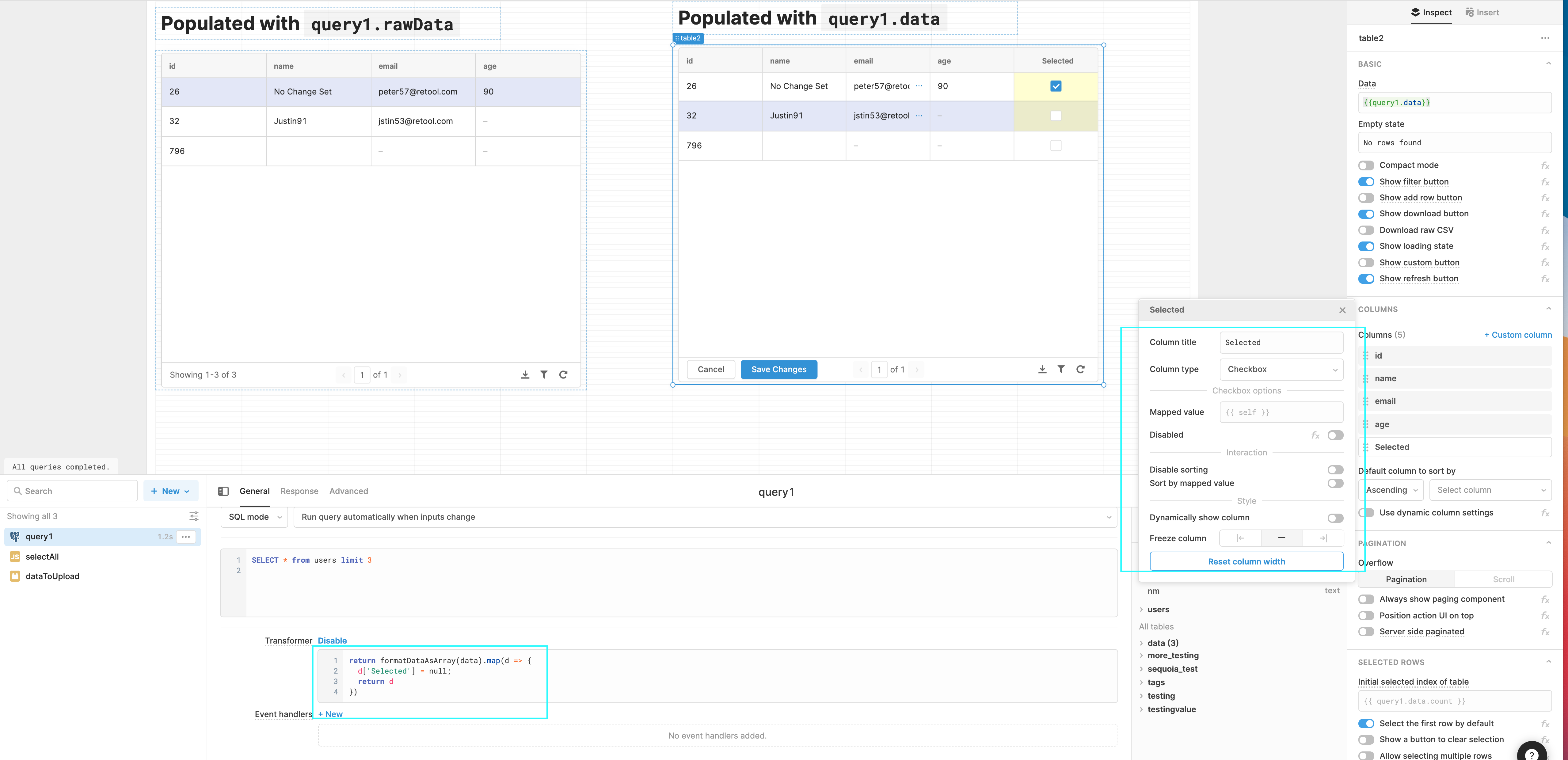 How To Change Table Custom Column Values Programmatically Queries