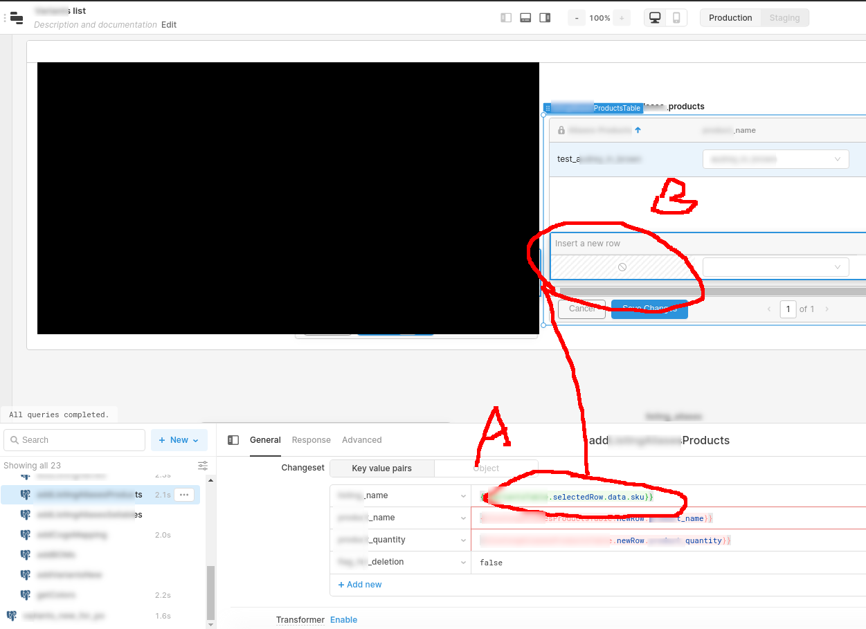 Tables Pre populate The add Row Modal With Value Predetermined In 