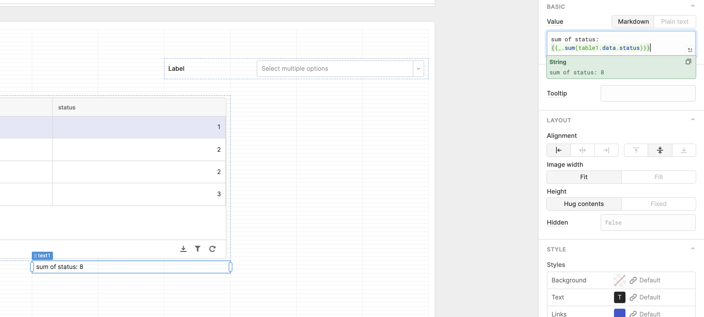 How Do I Count Or Sum The Content Of Multiple Table Rows Queries And Resources Retool Forum