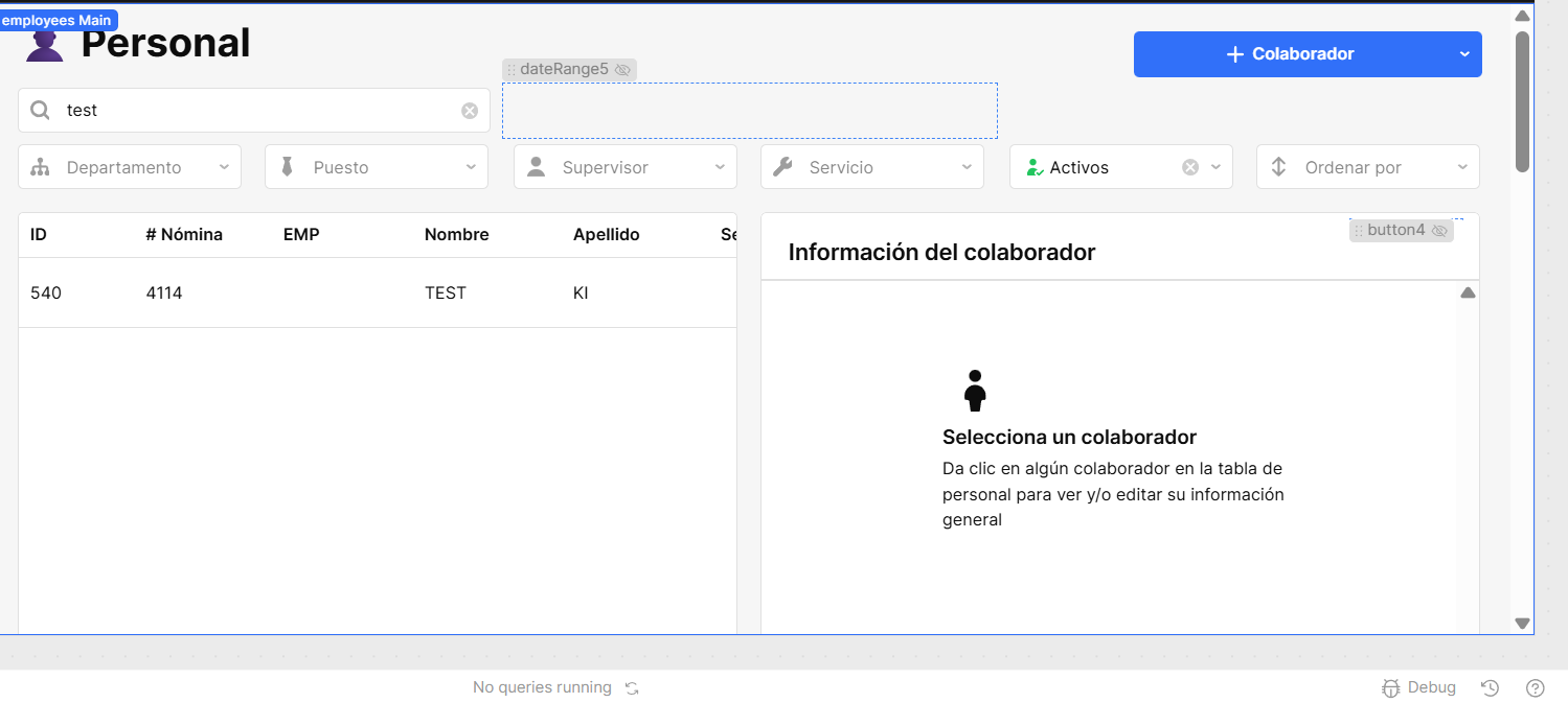 Selecting scroll in table causes page scroll - 💬 App Building - Retool ...