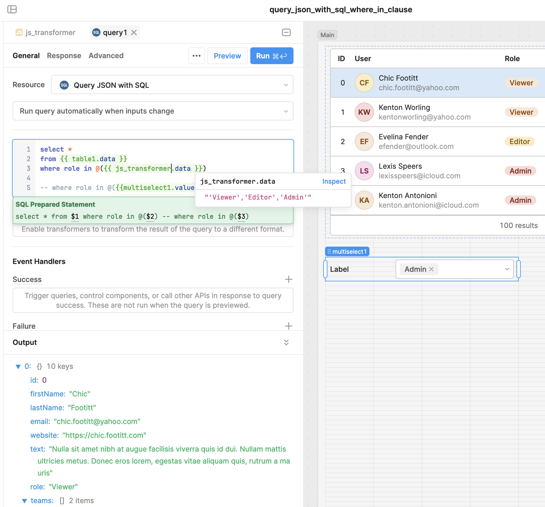Use A List Of Values From A Table In A Sql In Statement 💬 App Building Retool Forum