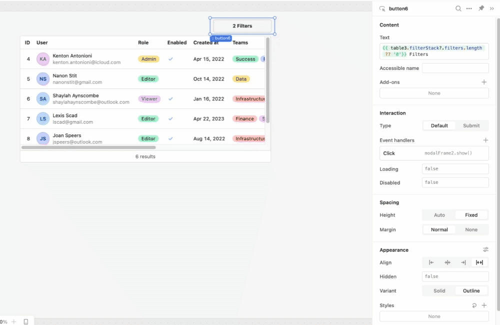 Standalone filter & toolbar - 💬 Feature Requests - Retool Forum