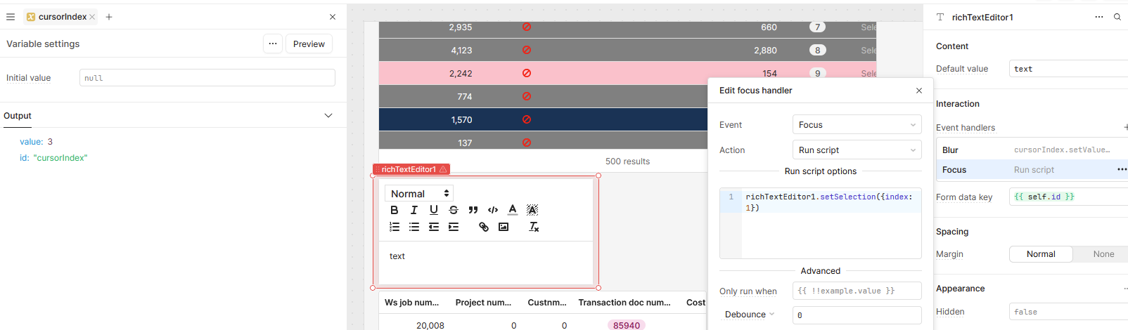 Get cursor position in text edit - 💬 App Building - Retool Forum Get cursor position in text edit - 💬 App Building - Retool Forum