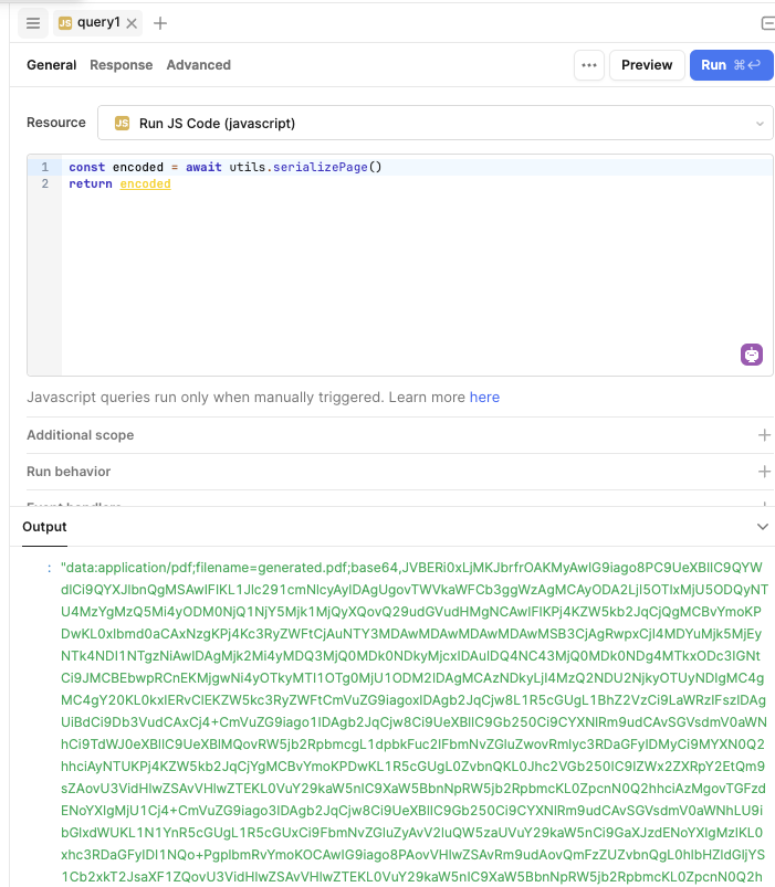 utils.serializePage() not returning anything - 💬 App Building - Retool ...