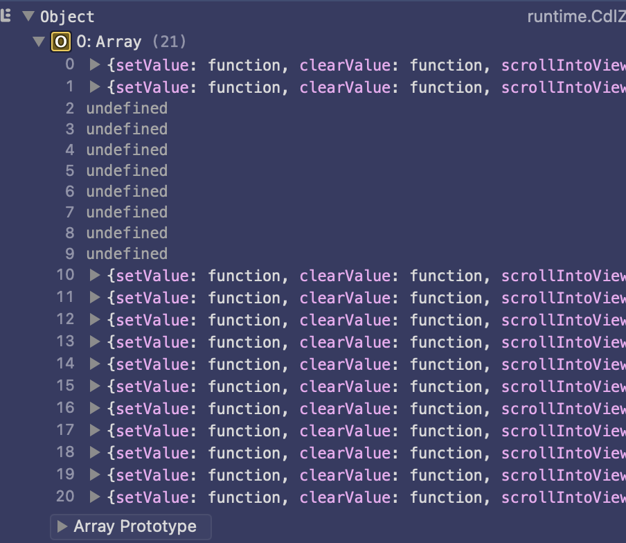 Bug In New List View On Methods Available On Each Component From The