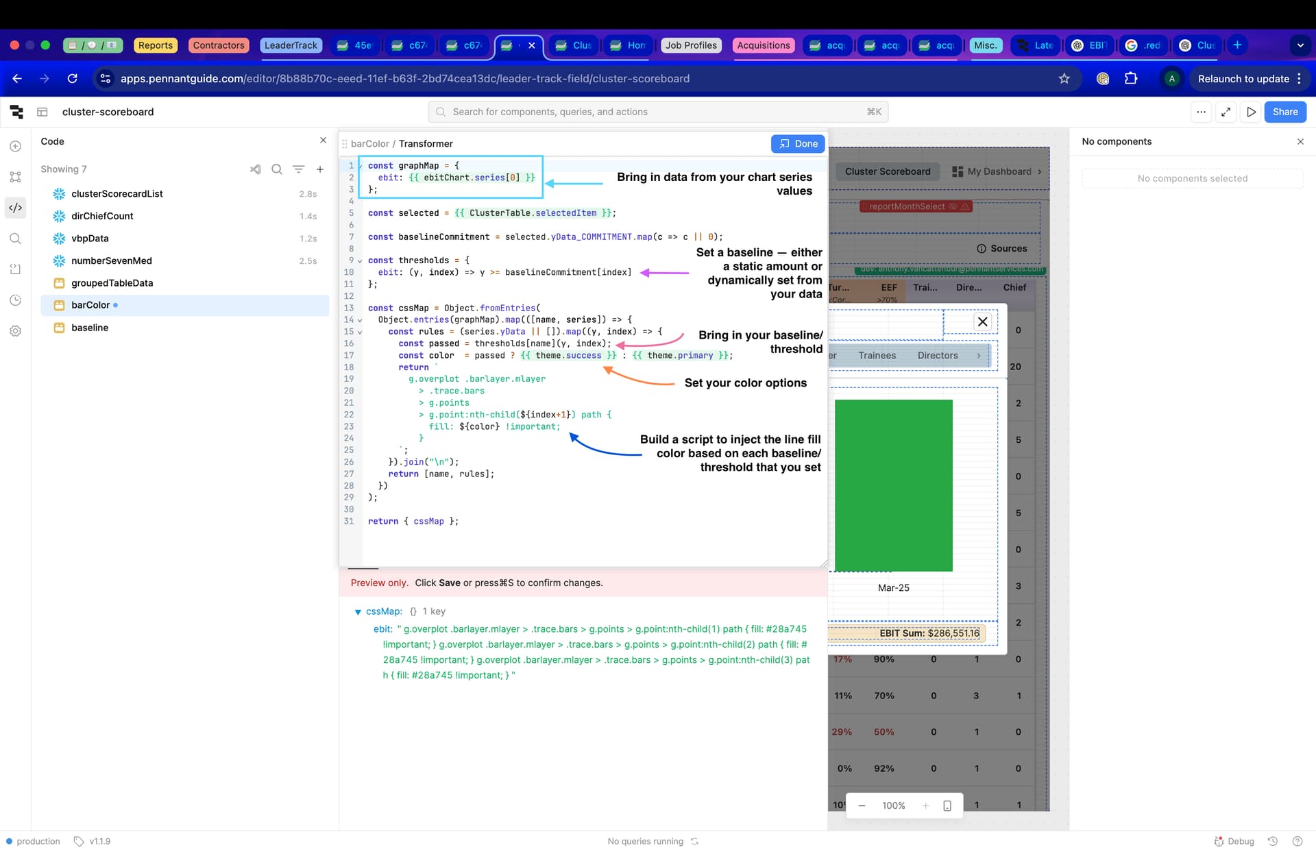 How To Conditional Line Colors In Plotly Bar Graph 🤝 Community Show And Tell Retool Forum