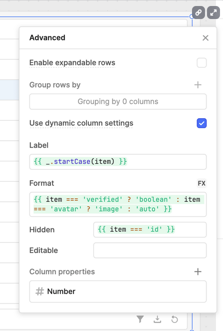 Documentation For Dynamic Columns 💬 App Building Retool Forum