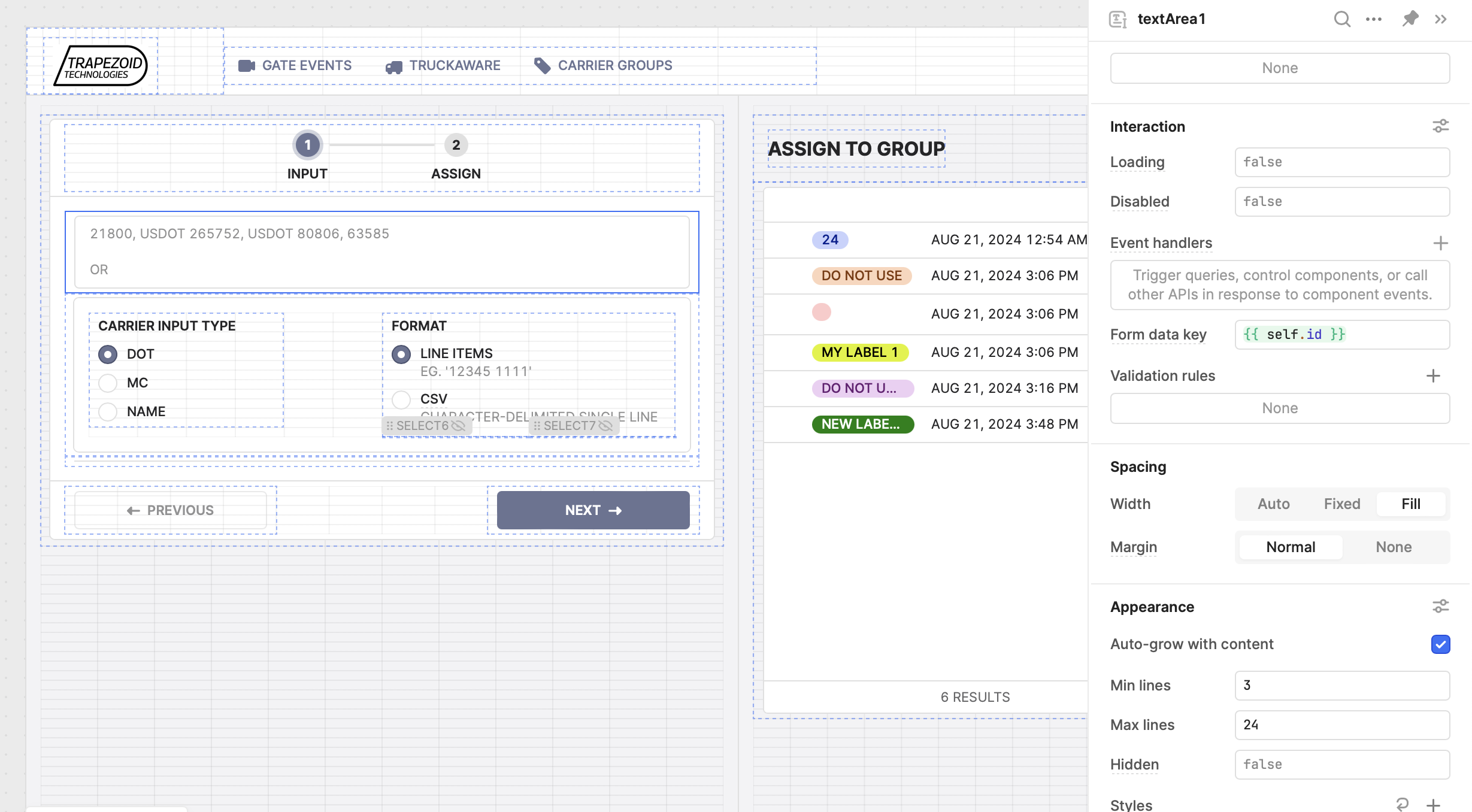 [bug] textArea does not expand to placeholder content - 💬 App Building ...