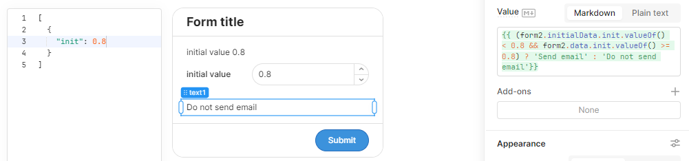 Erratic Behavior with Ternary Operator in "Only Run When" Condition Evaluating a Form's ...