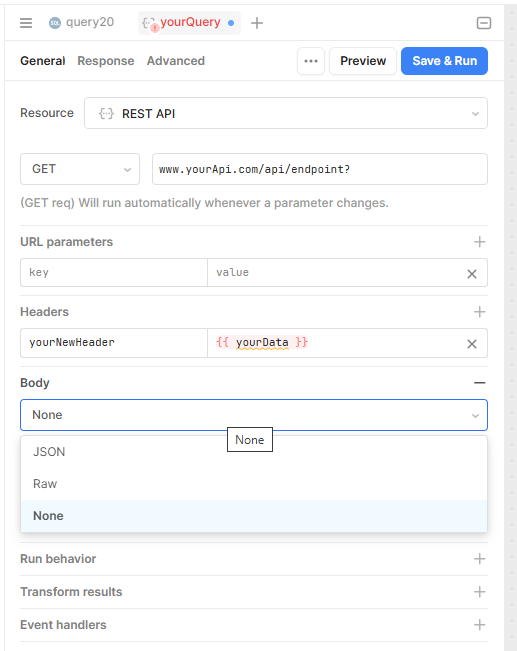 Where to define variables for API resource - 💬 App Building - Retool Forum