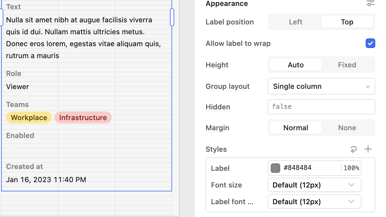 Trying To Boldunbold Labels On Standard Components Ie Keyvalue Tabs 💬 Feature Requests
