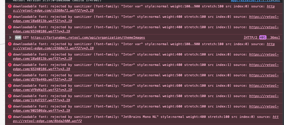 Error Loading Fonts - 💬 Workflows - Retool Forum